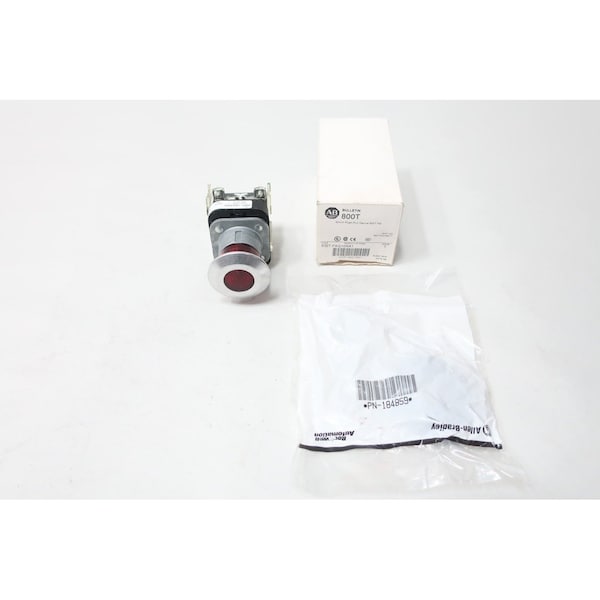 Allen Bradley ALLEN BRADLEY 800T-FXQ10RA1 ILLUMINATED 120V-AC 120V-DC PUSH-PULL BUTTON 800T ...